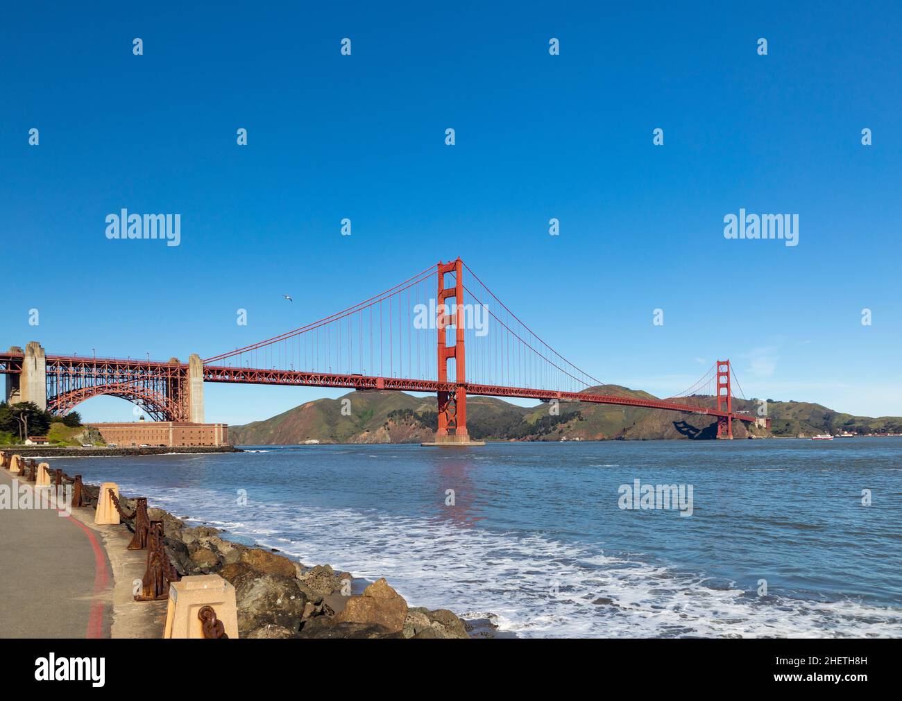famous golden gate bridge seen from Fort point Stock Photo - Alamy