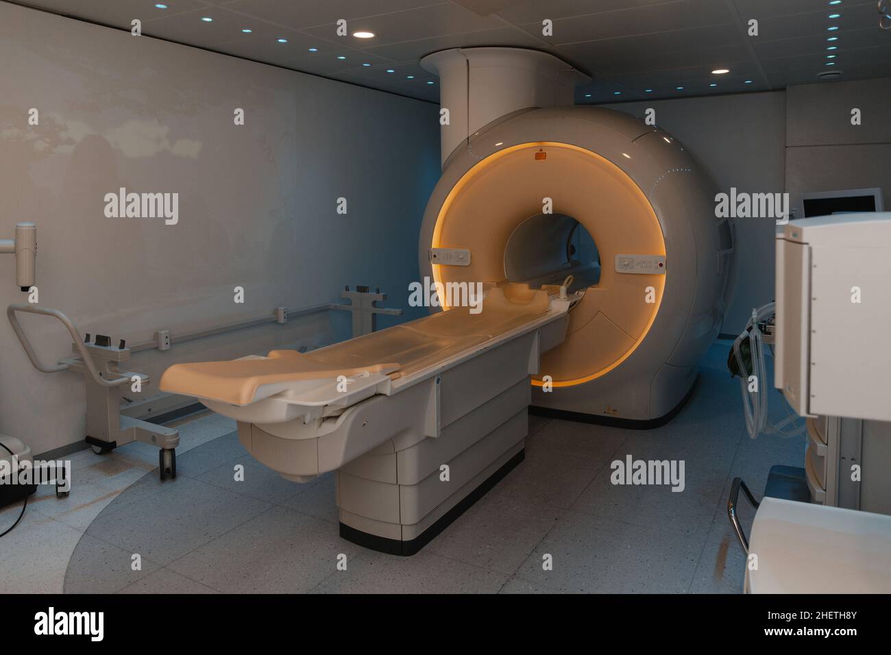 Medical CT or MRI Scan in the modern hospital laboratory. Interior of ...