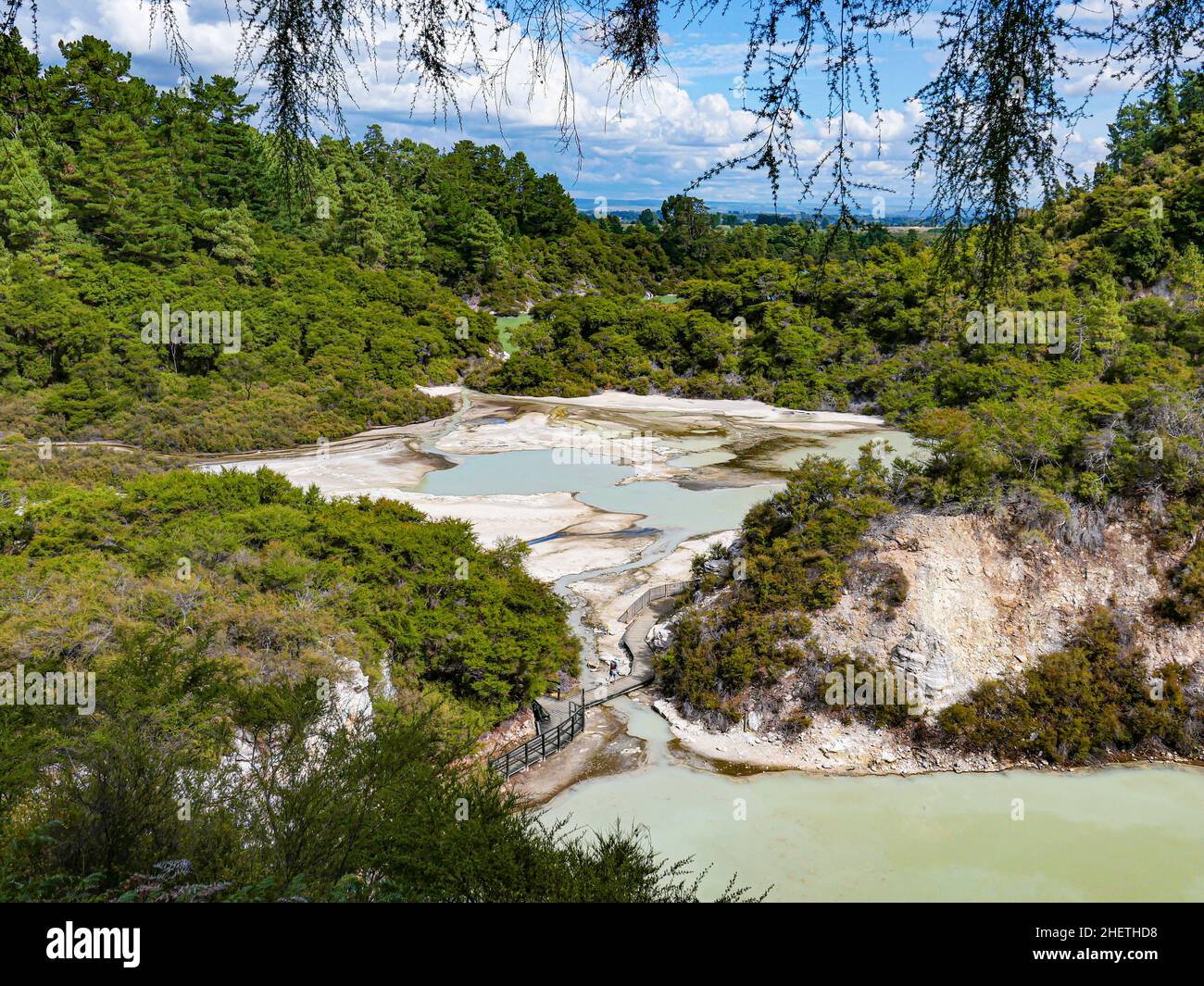 scenic Hot springs lake in Rotorua, New Zealand Stock Photo - Alamy