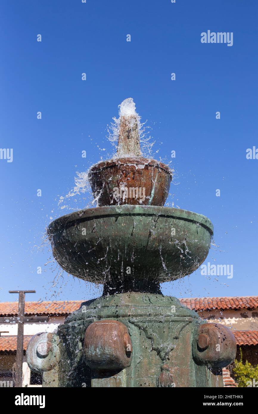 fountain with fresh water in the Carmel monastery, California Stock ...