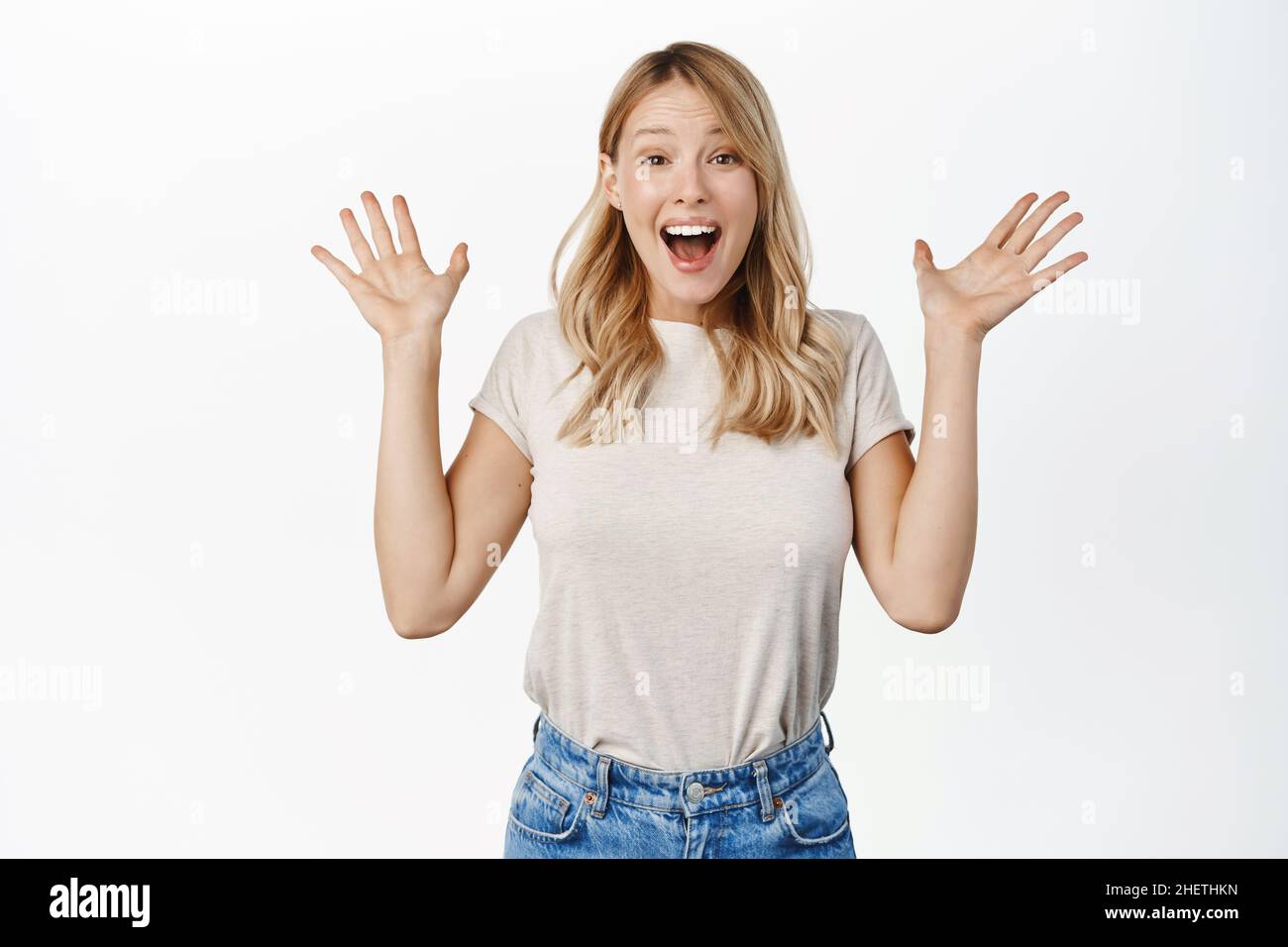 Screams of joy hi-res stock photography and images - Alamy