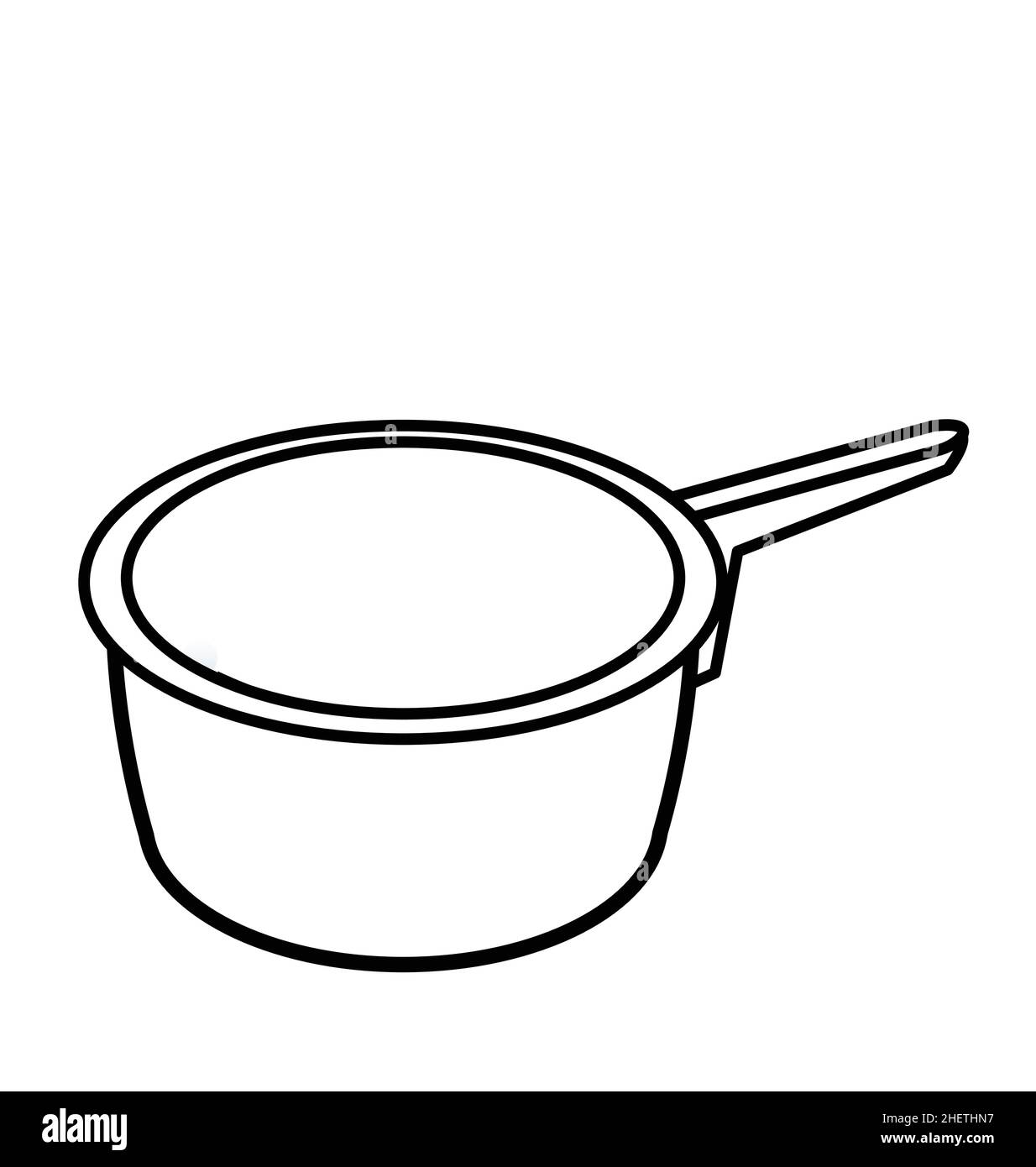 simple pot outline linework icon vector isolated on white background ...