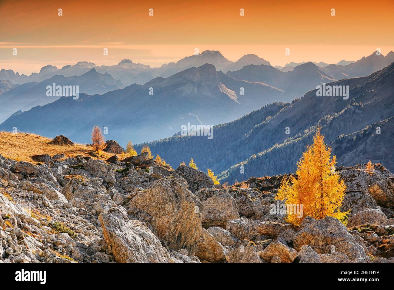 Alpine landscape in the Dolomites, Italy, Europe Stock Photo - Alamy