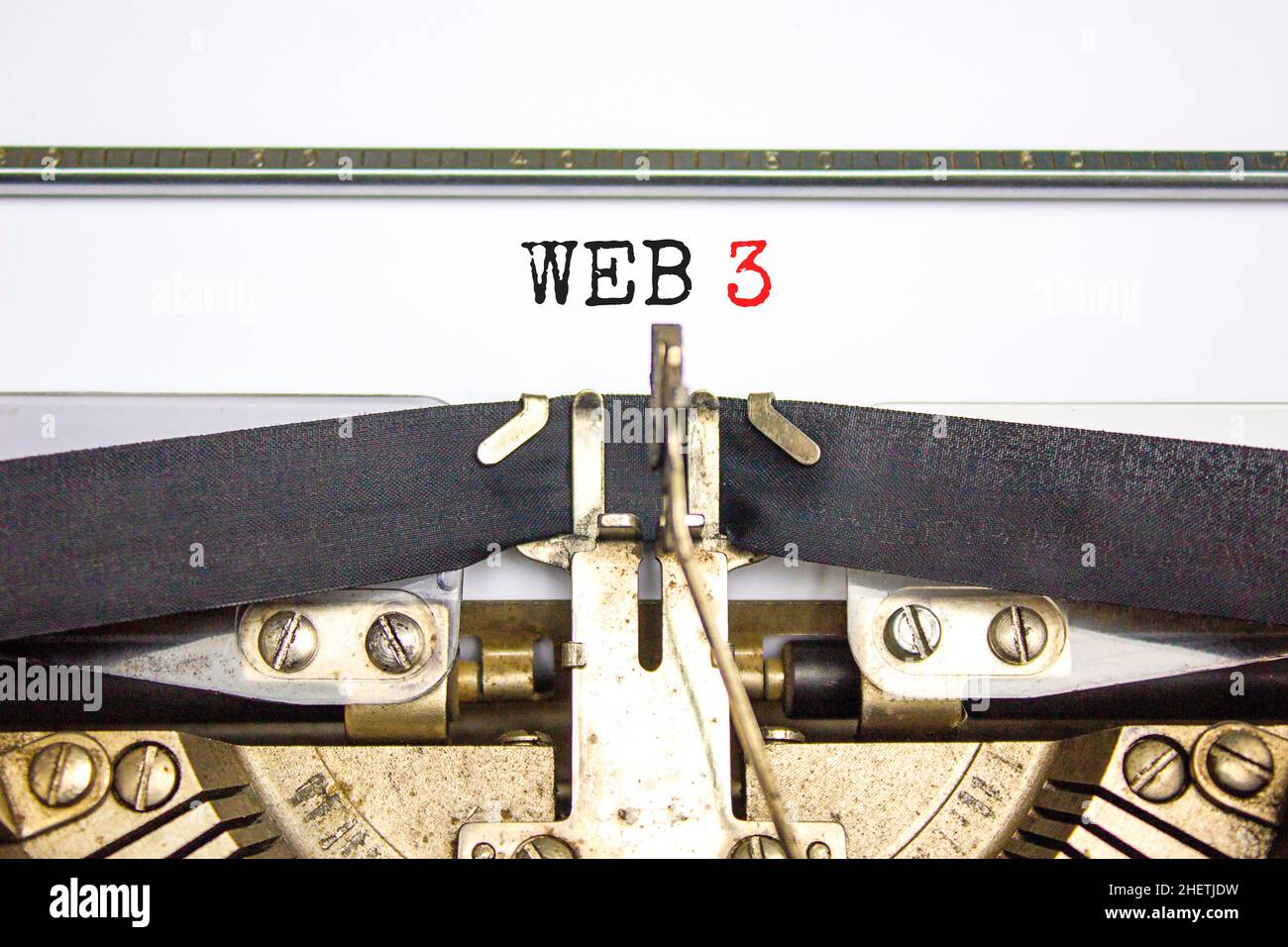 WEB 3 symbol. Concept words WEB 3 typed on retro typewriter. Beautiful ...
