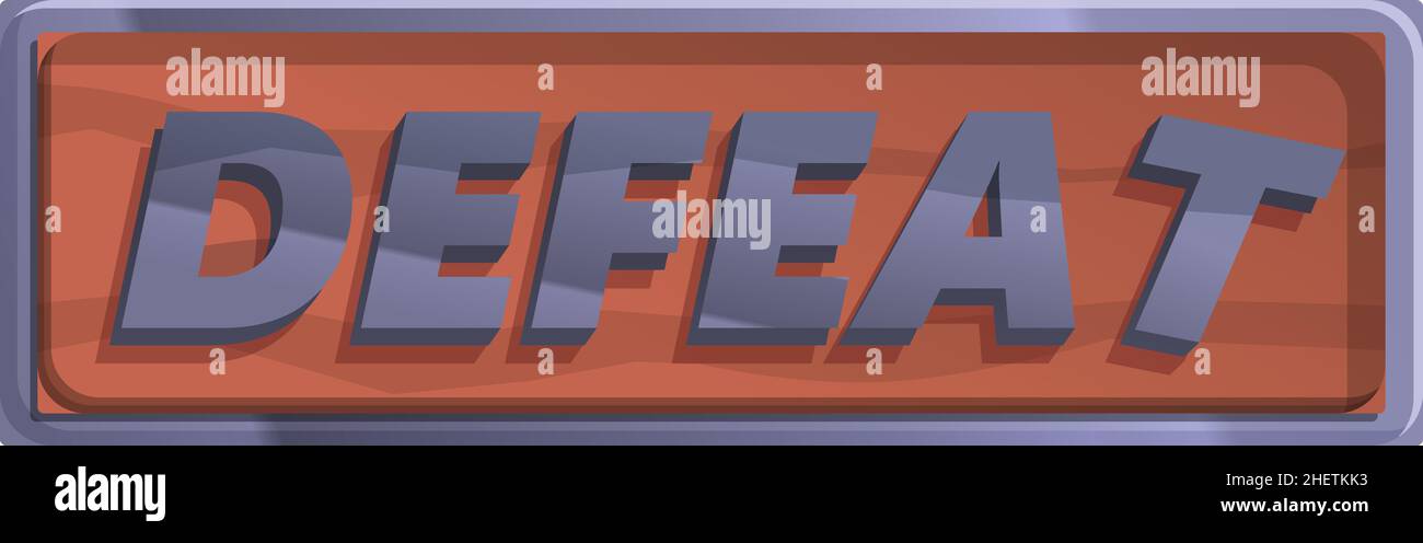 Defeat gameplay icon cartoon vector. Game ui casino. Computer console ...