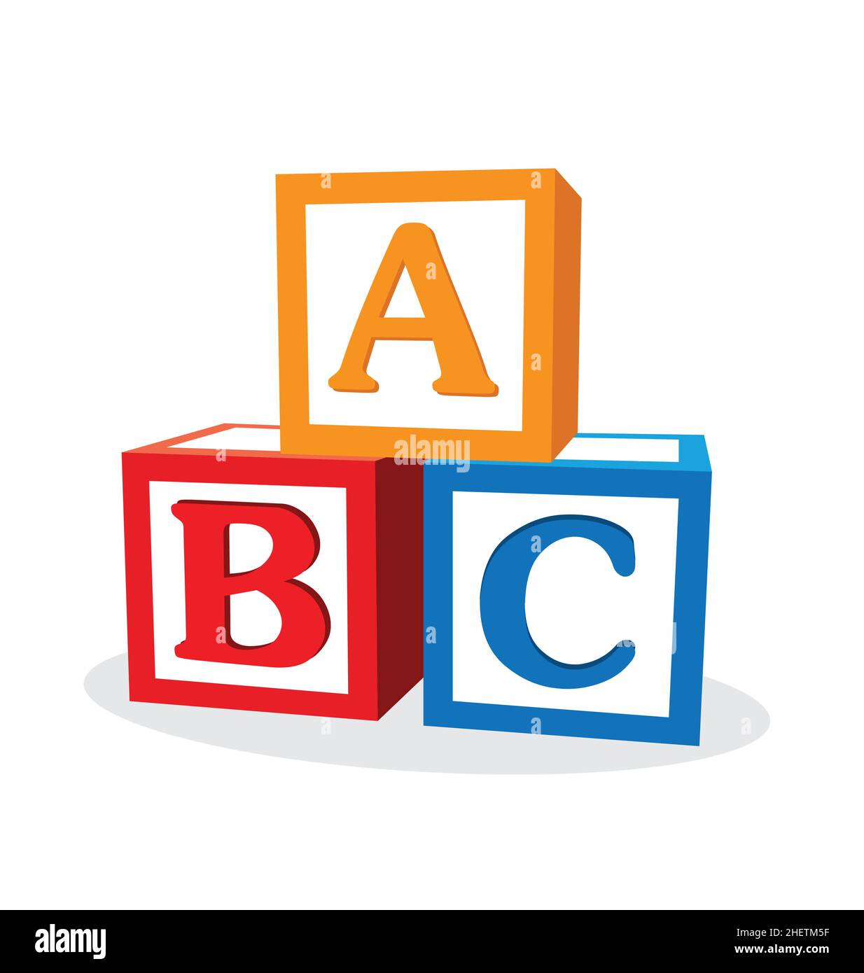 kids childrens abc letter wood wooden educational building blocks ...