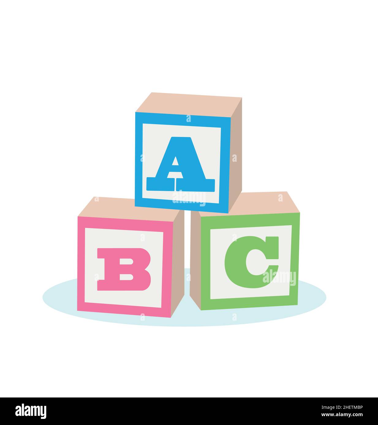 colorful fun kids ABC letter blocks vector isolated on white background ...
