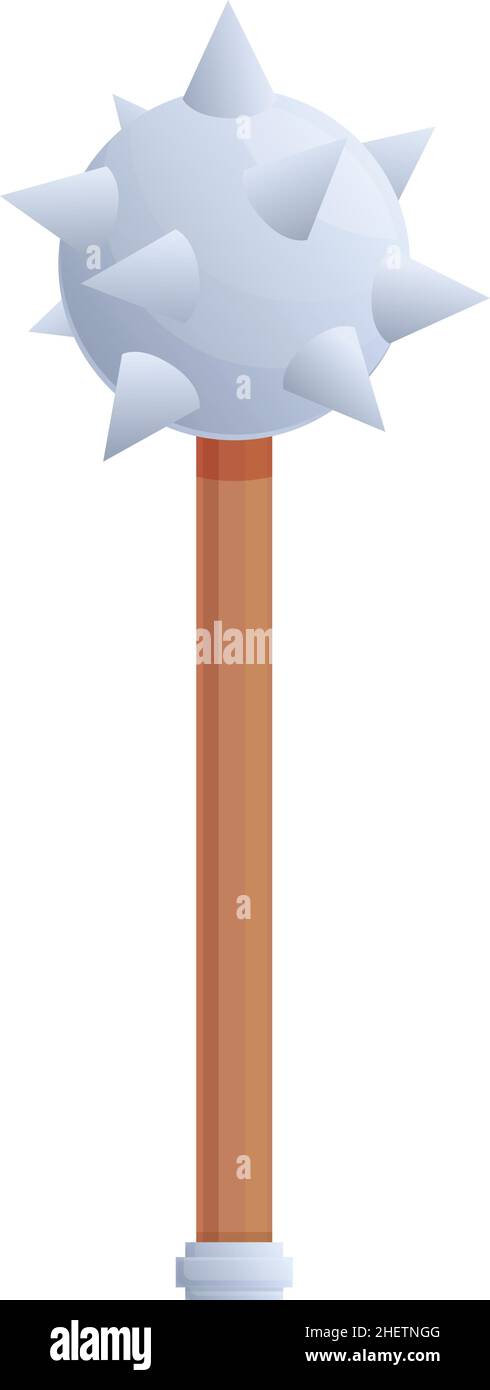 Mace weapon icon cartoon vector. Casino slot. Gold interface Stock ...