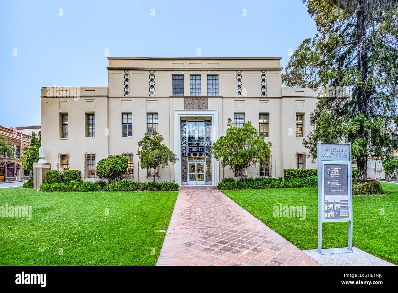 old country court house in Art deco style in san Luis Obispo Stock ...