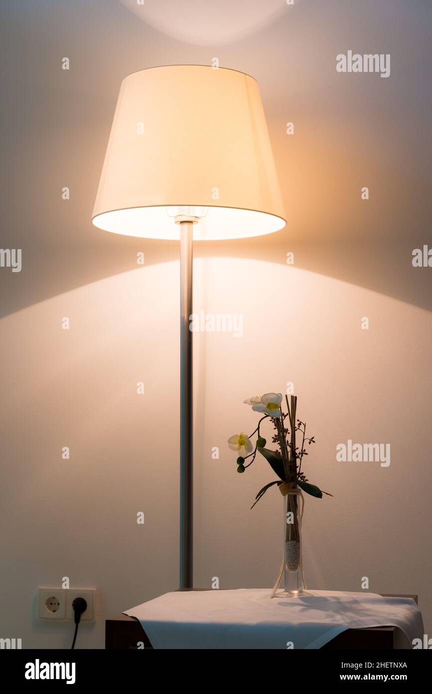 Stylish lamp on table hi-res stock photography and images - Alamy