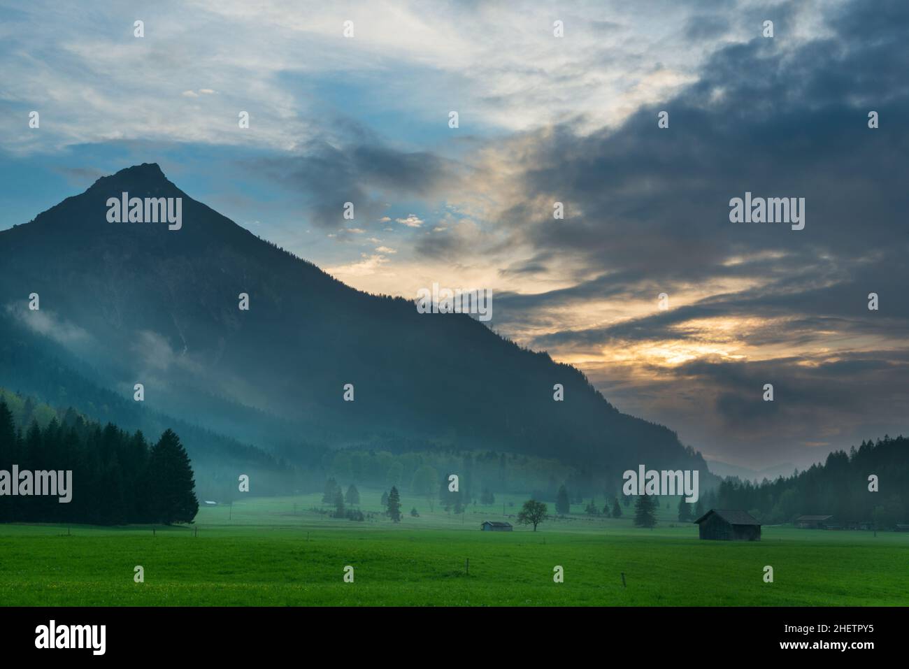Green field between mountains in hi-res stock photography and images ...