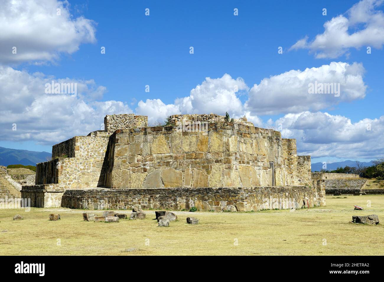 The Observatory building (El Observatorio), Monte Albán, zapotec ruins ...