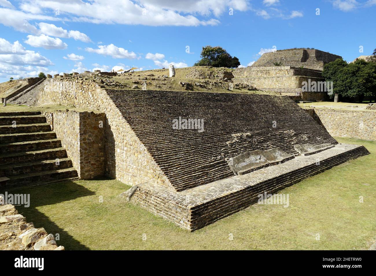 Monte Albán, zapotec ruins, pre-Columbian archaeological site, State of ...