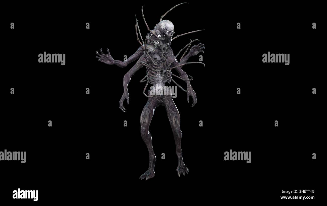 Mythical Demon monster on chromakey background 3d render Stock Photo ...