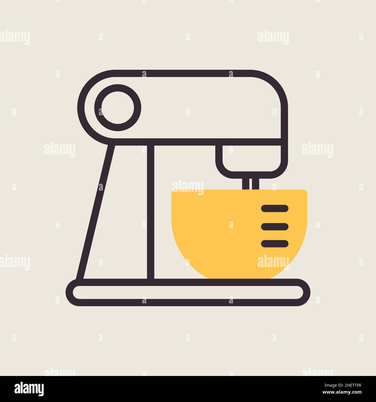 Food processor color flat icon. Mixing. Pureeing foods. Electric ...