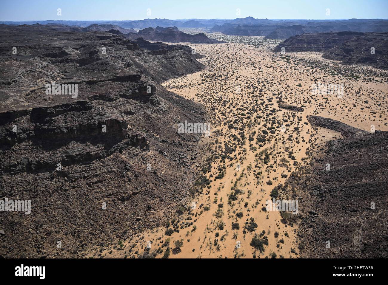 Bisha, Saudi Arabia, January 12th 2022, Landscape during the Stage 10 ...