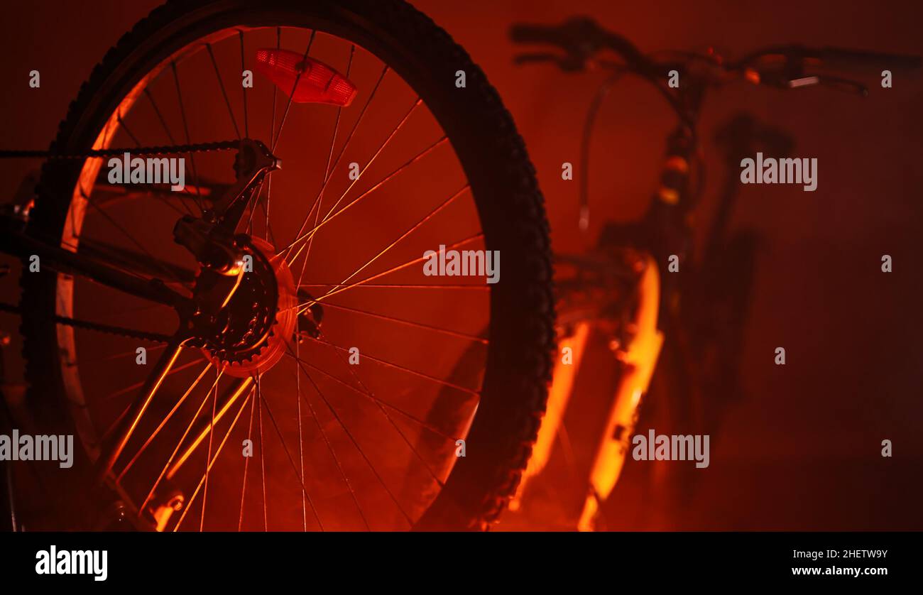 Bicycle wheel in workshop rgb hi-res stock photography and images - Alamy