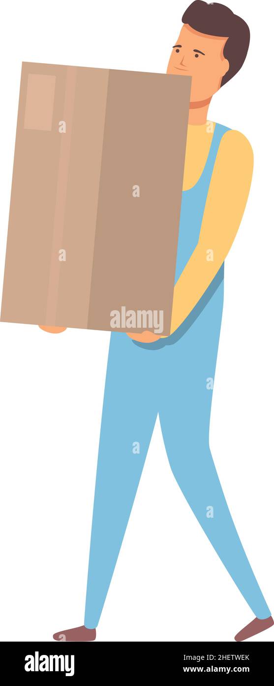 Relocation service icon cartoon vector. Move box. Home furniture Stock ...