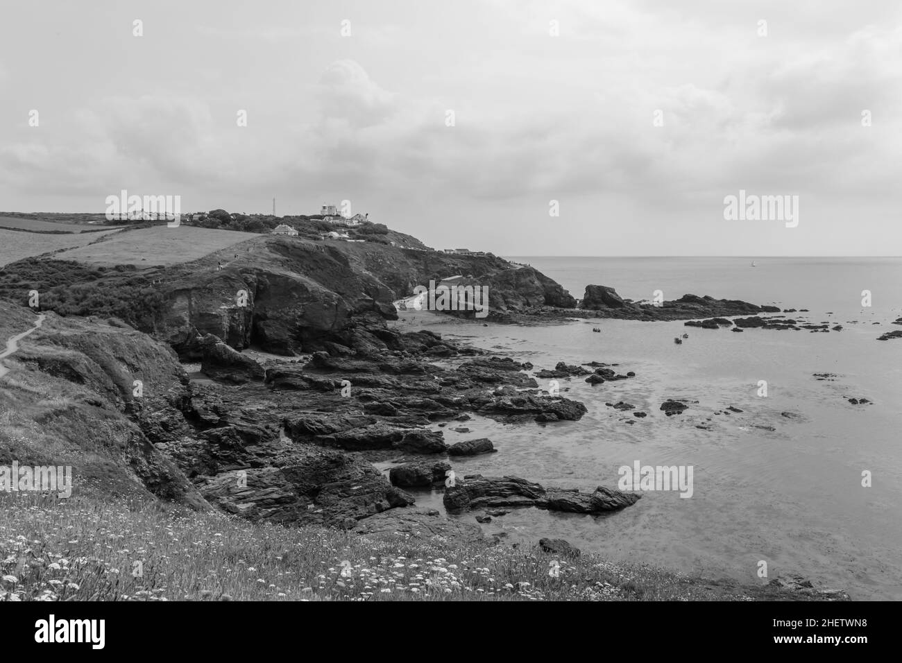 Landscape photo of the scenery at the Lizard in Cornwall Stock Photo ...