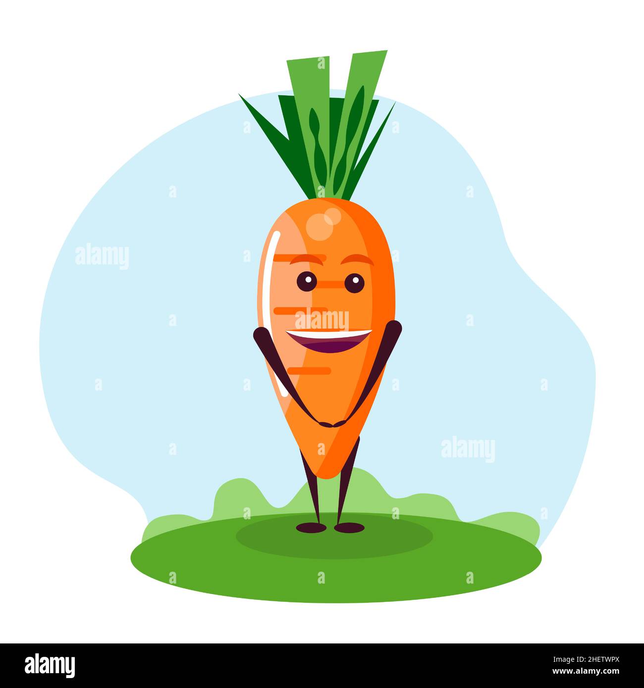 Funny carrot character. Vector illustration in cartoon style for ...