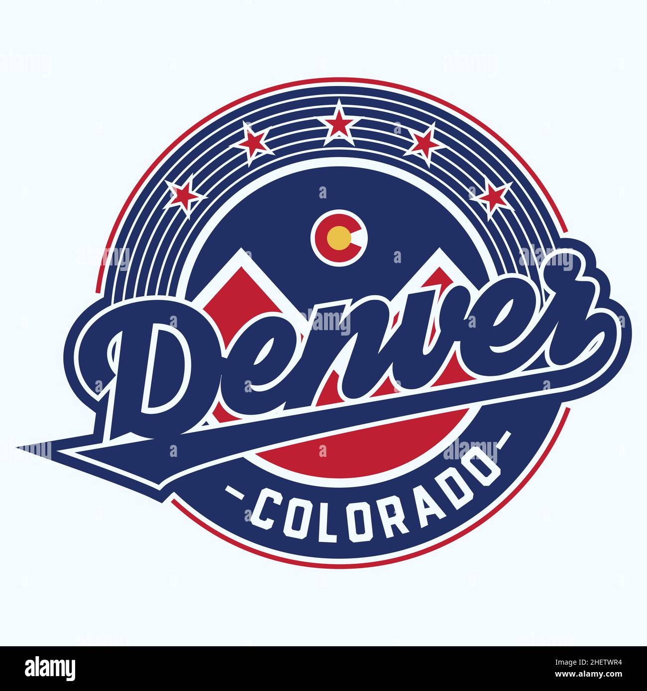 Denver Colorado logo. Vector and illustration Stock Vector Image & Art ...