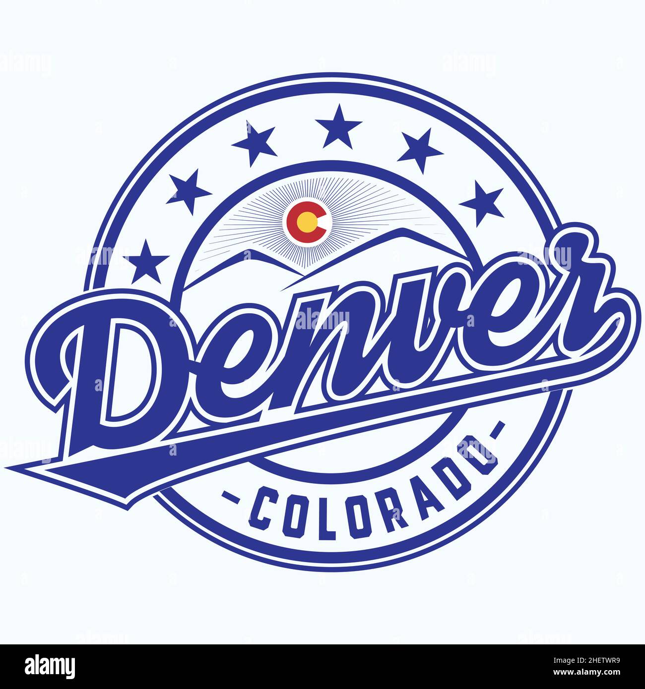 Denver Colorado logo. Vector and illustration Stock Vector Image & Art ...