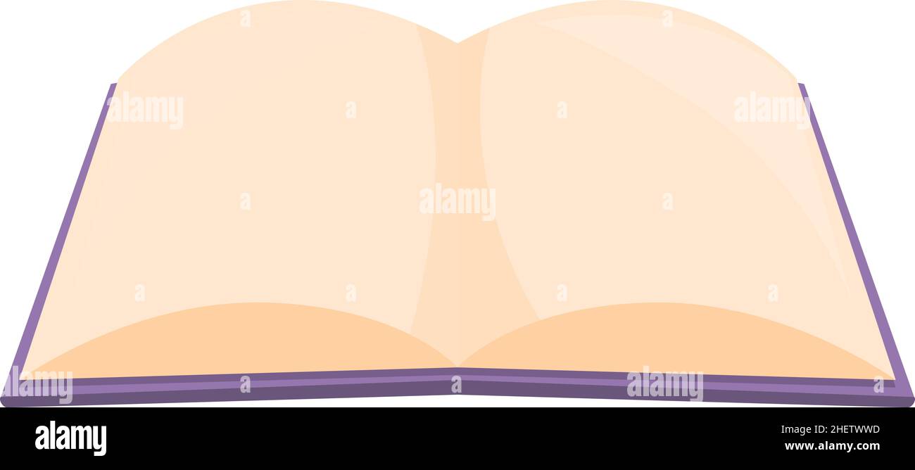 Open book icon cartoon vector. Page diary. School text Stock Vector ...