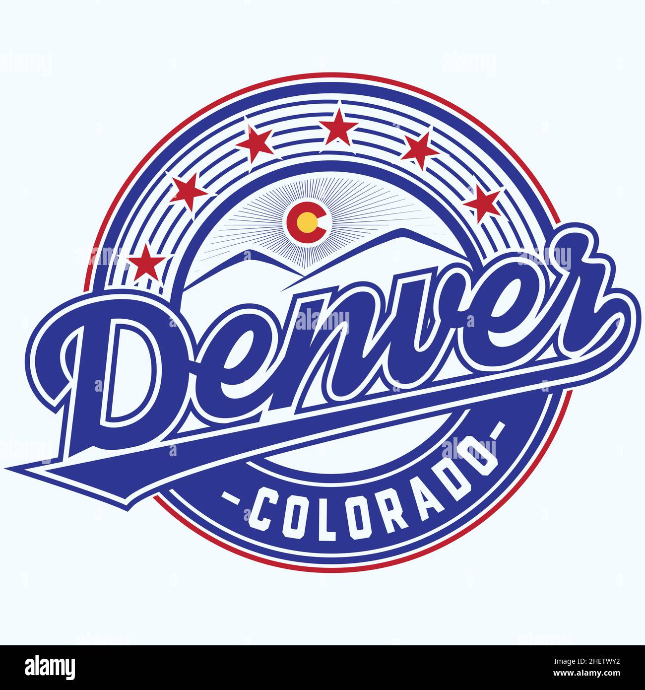Denver Colorado logo. Vector and illustration Stock Vector Image & Art ...