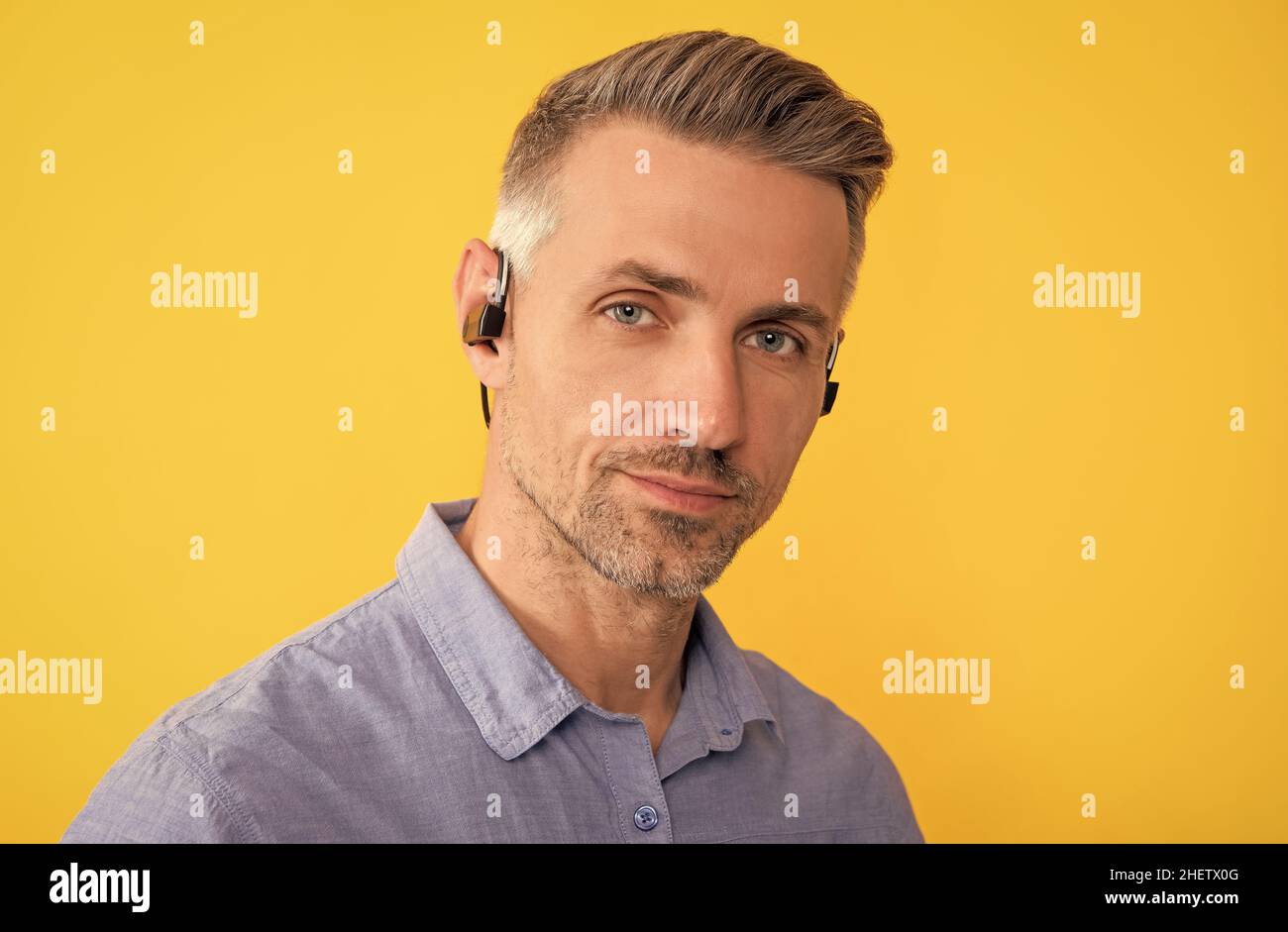 new technology. successful unshaven guy. agile business. handsome man ...