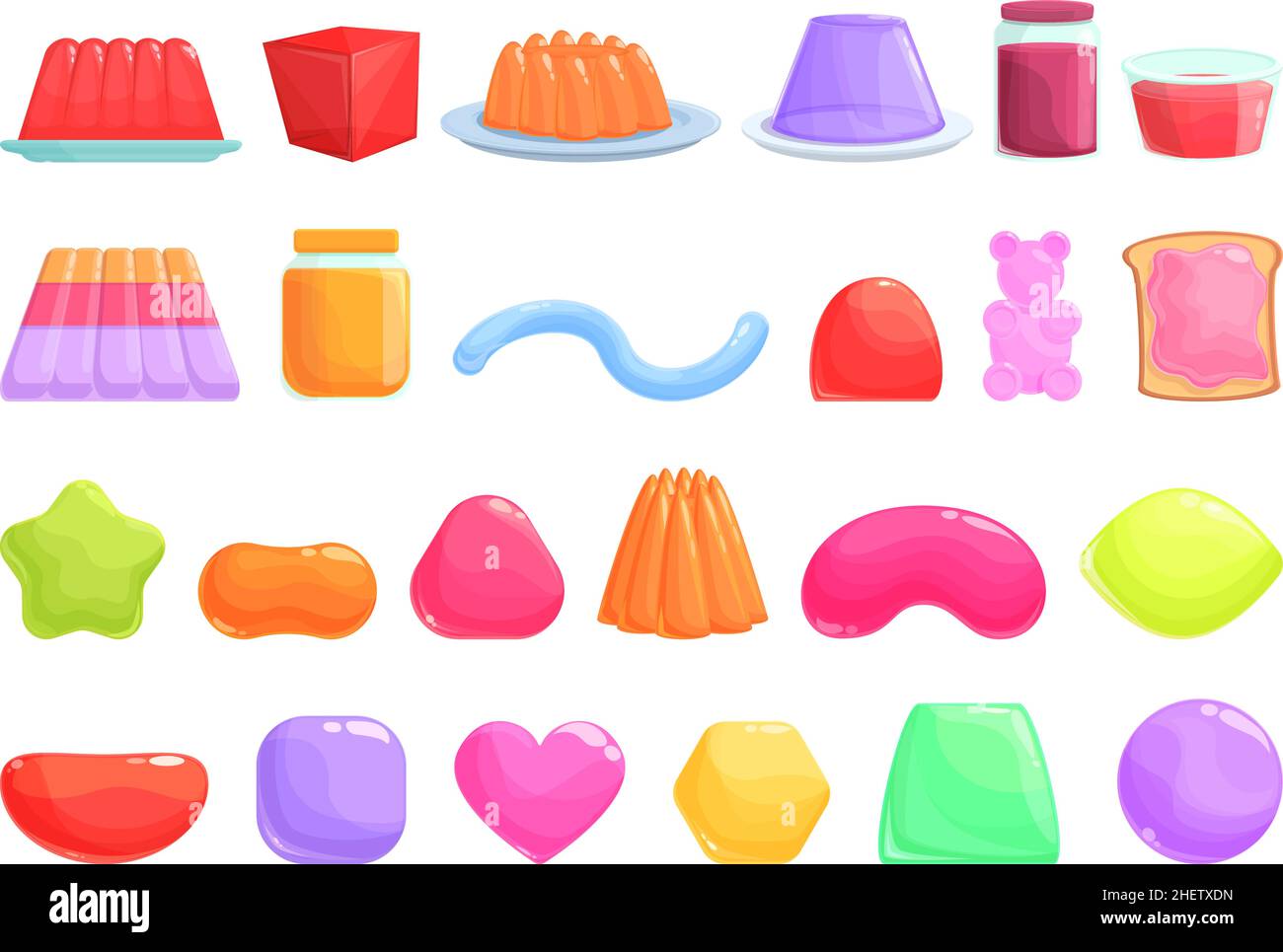 Glass strawberry jello Stock Vector Images - Alamy