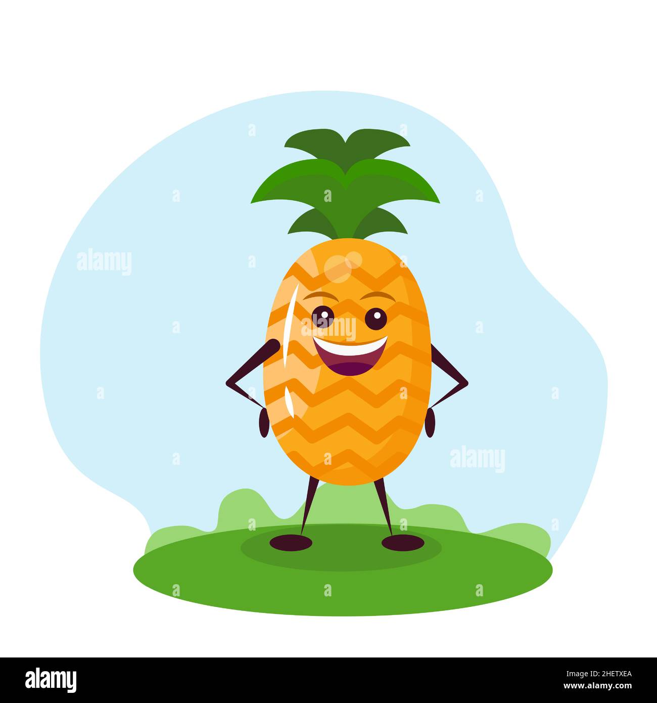 Cartoon pineapple Stock Vector Images - Alamy