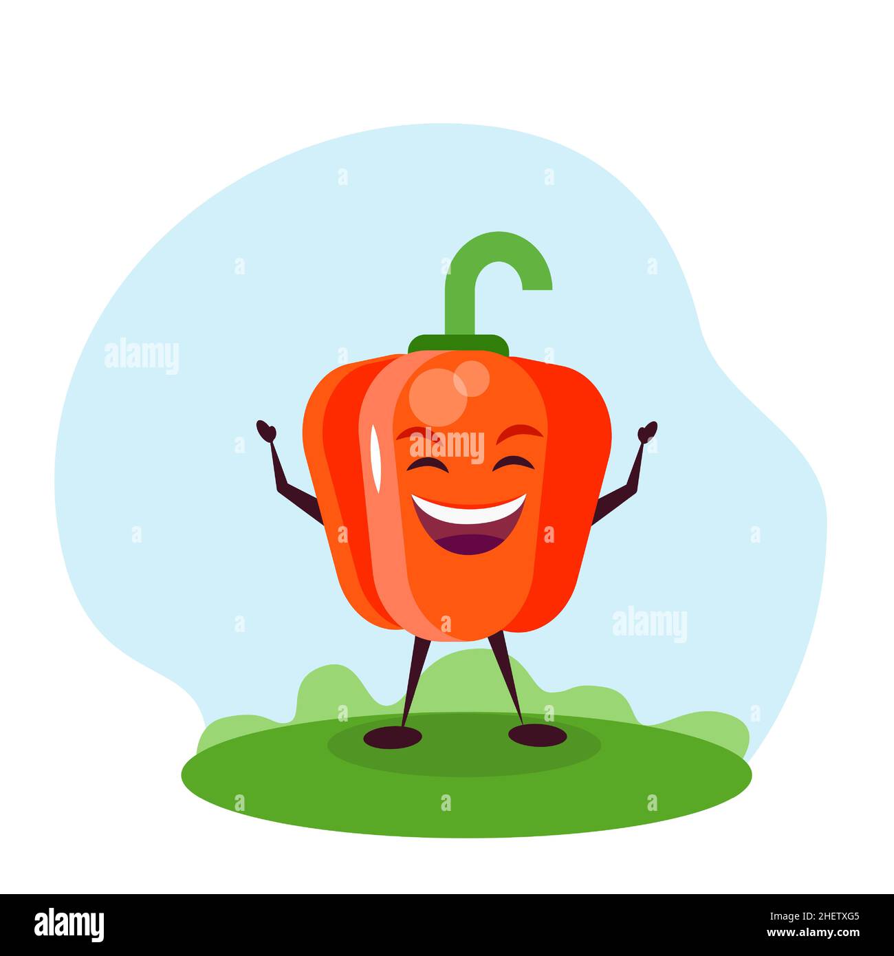 Funny pepper character. Vector illustration in cartoon style for ...