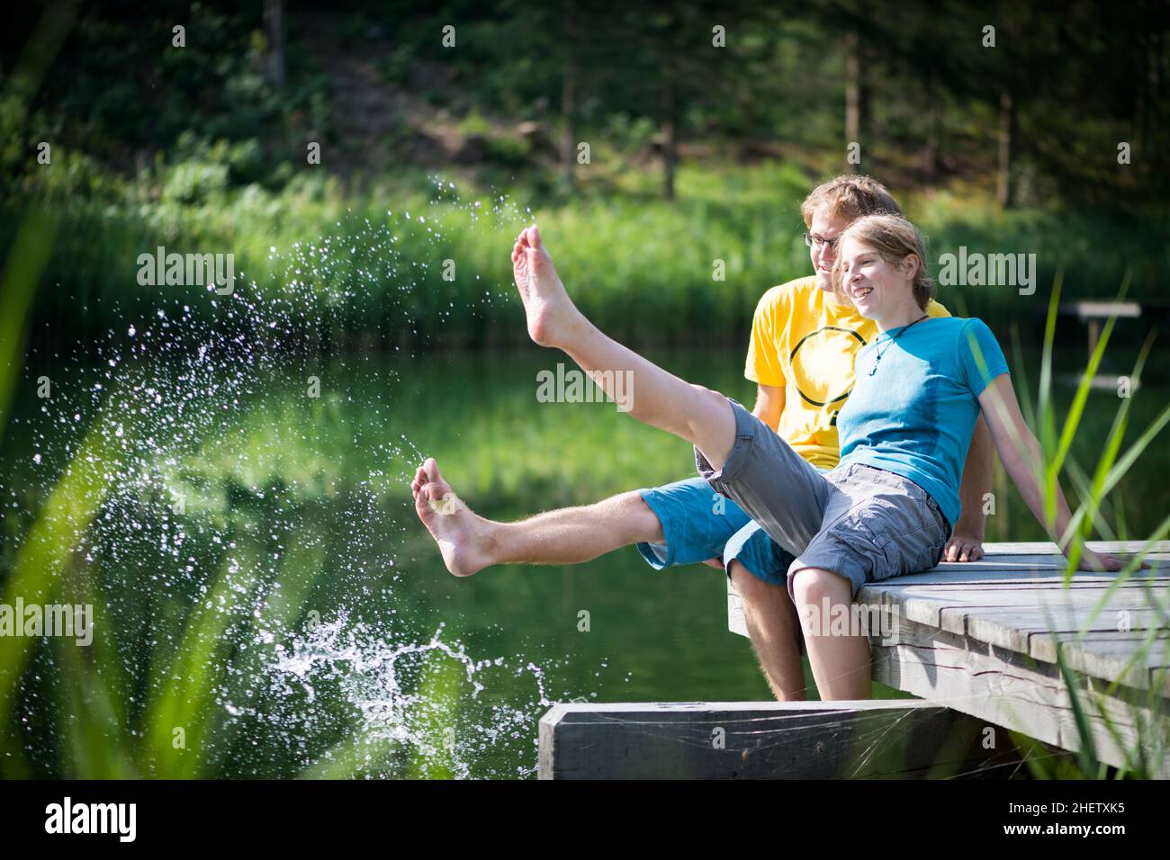 Romantic couple playing water hi-res stock photography and images - Alamy