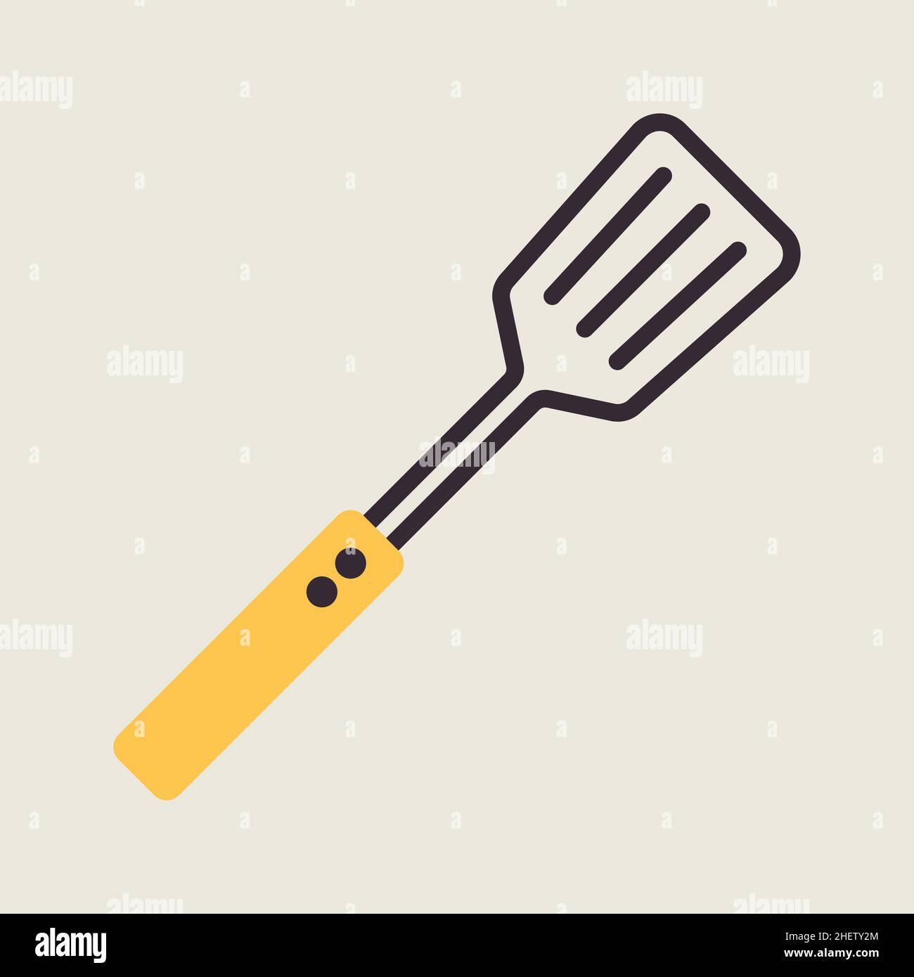 Kitchen spatula vector color flat icon. Kitchen appliance. Graph symbol ...