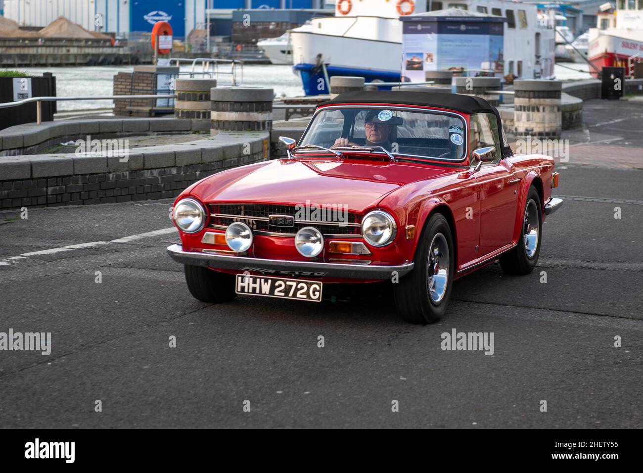 Classic cars on Poole quay Stock Photo - Alamy