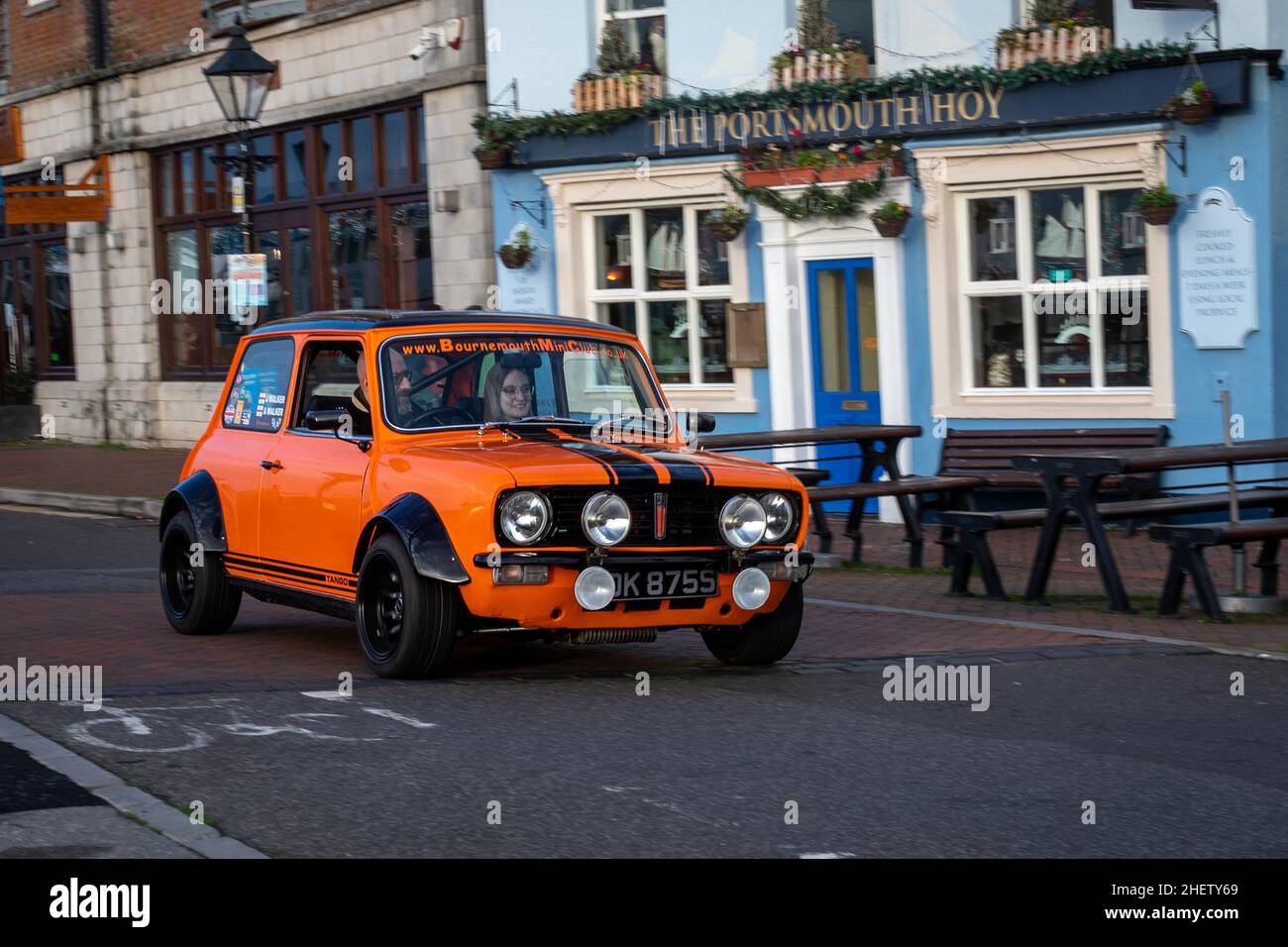 Classic cars on Poole quay Stock Photo - Alamy