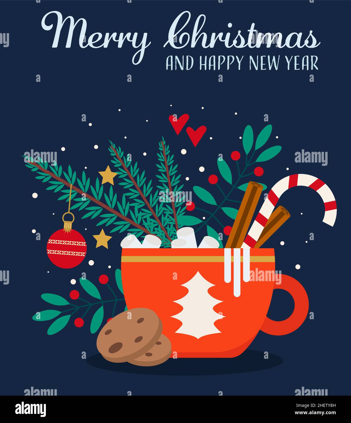 Christmas taste hot cocoa Stock Vector Images - Alamy
