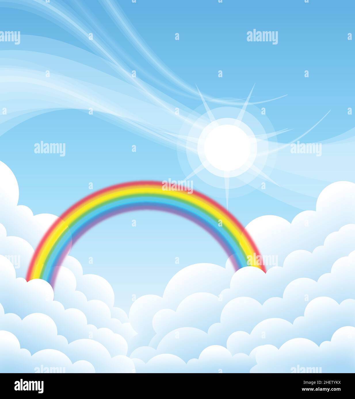Blue Sky Wallpaper Rainbow
