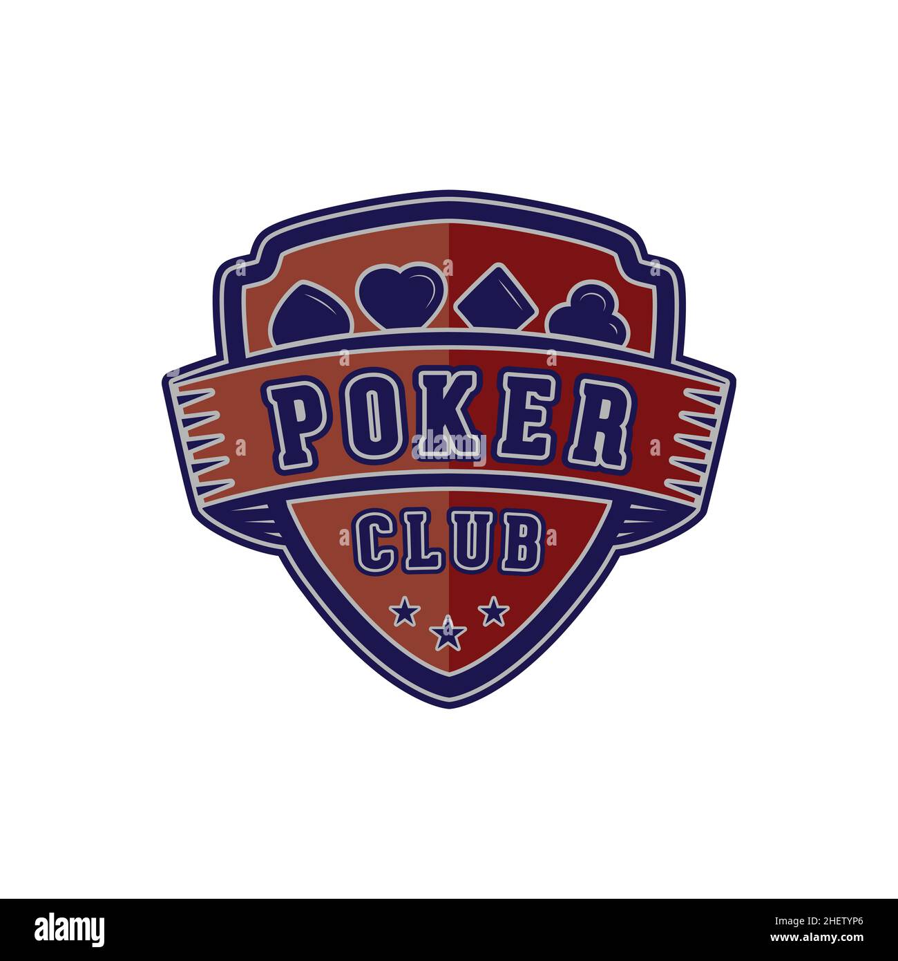 Poker logo. Vector and illustration. Poker shield vintage design logo ...