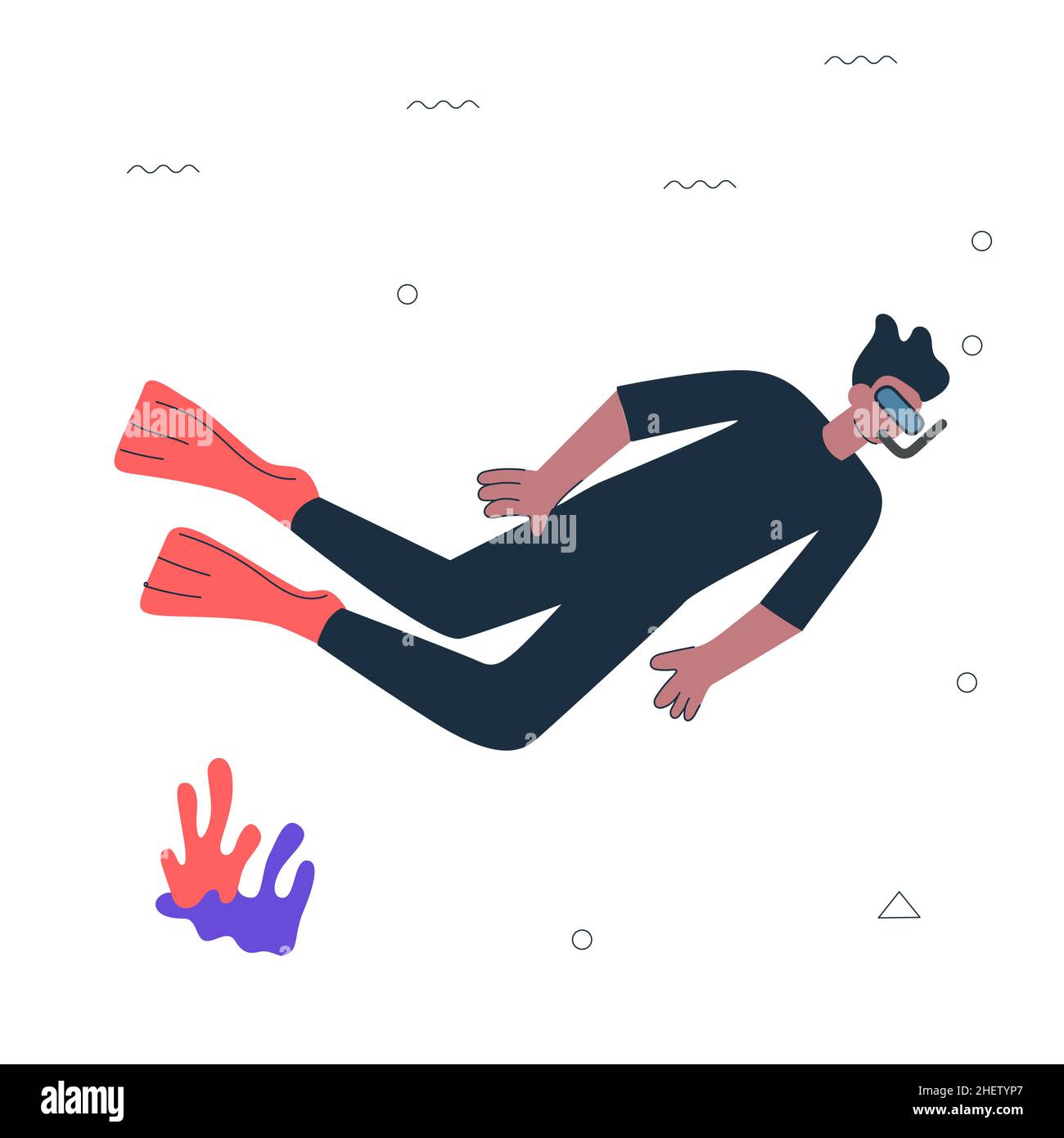 Freediver freediving Stock Vector Images - Alamy
