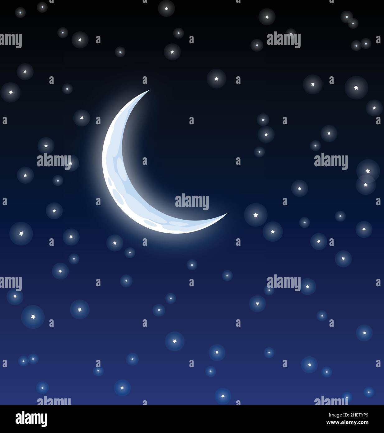 clear starry moonlit night vector background Stock Vector Image & Art ...