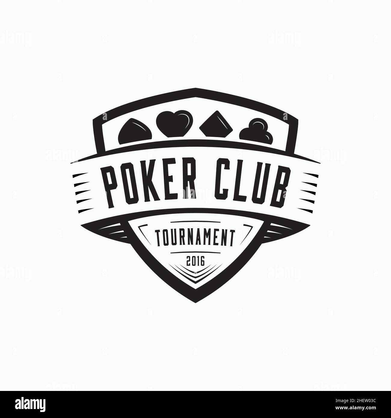 Poker logo. Vector and illustration. Poker shield vintage design logo ...