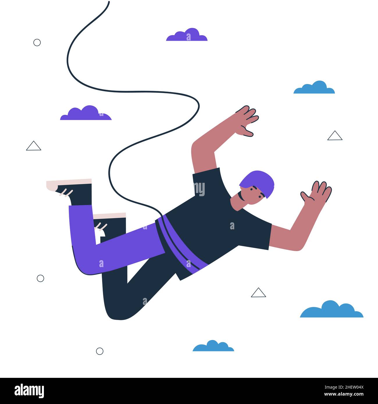 Man rope jump Stock Vector Images - Alamy
