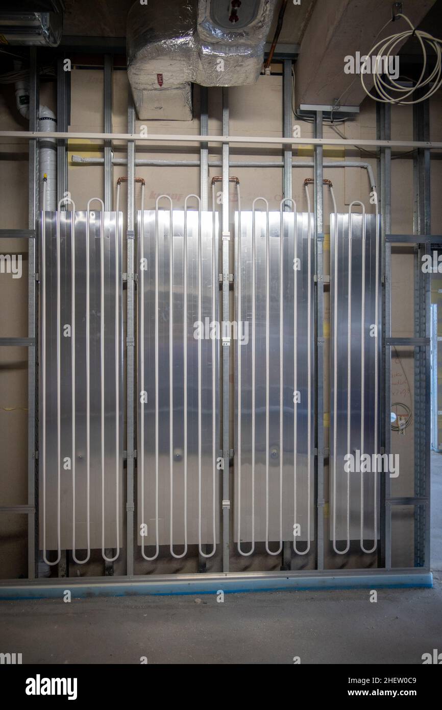 a wall heating system is installed in the new operating theater ...