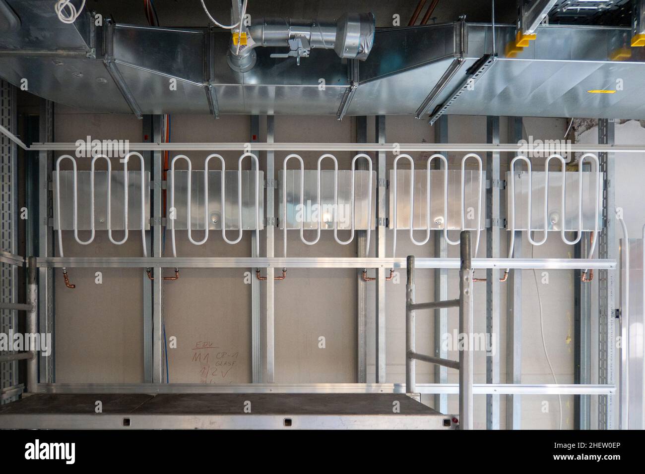 a wall heating system is installed in the new operating theater ...