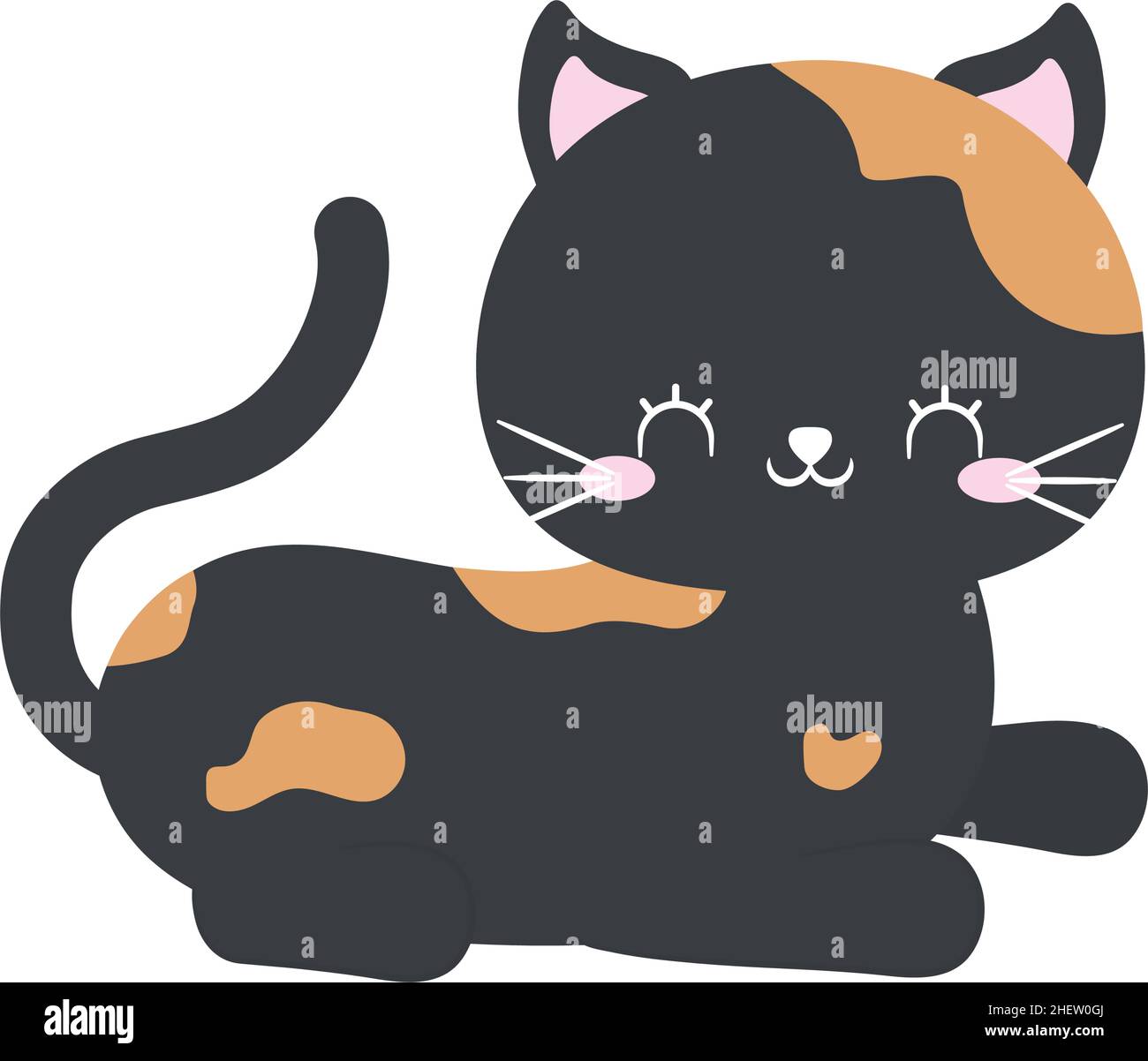 cute black cat Stock Vector Image & Art - Alamy