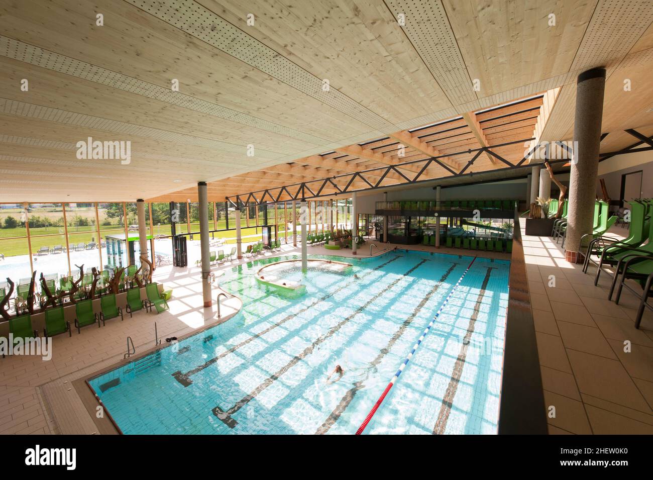 interior view of swimming bath with pool with indoor laps Stock Photo ...