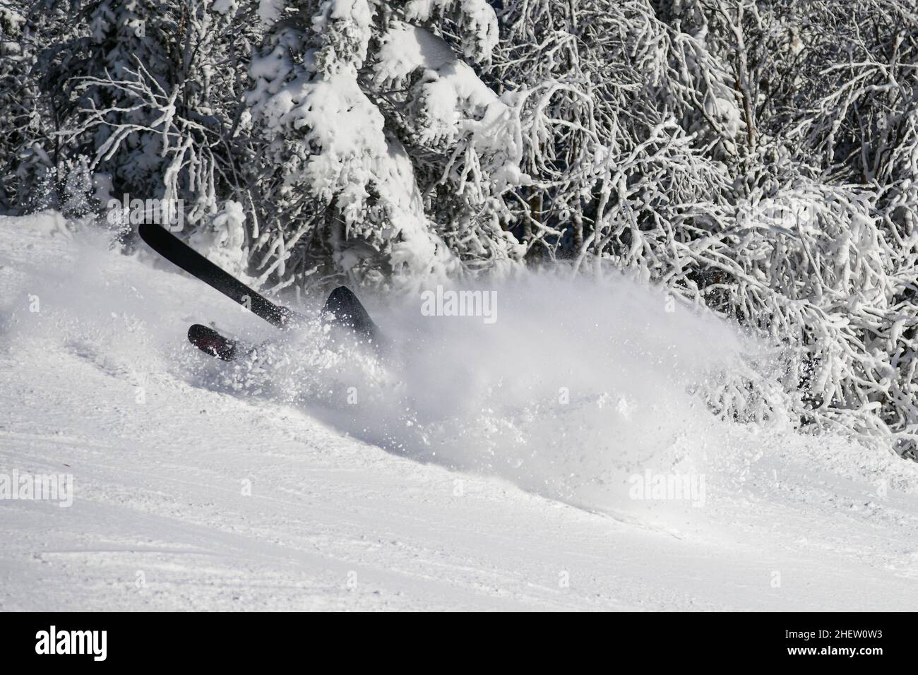 Skier falling hi-res stock photography and images - Alamy