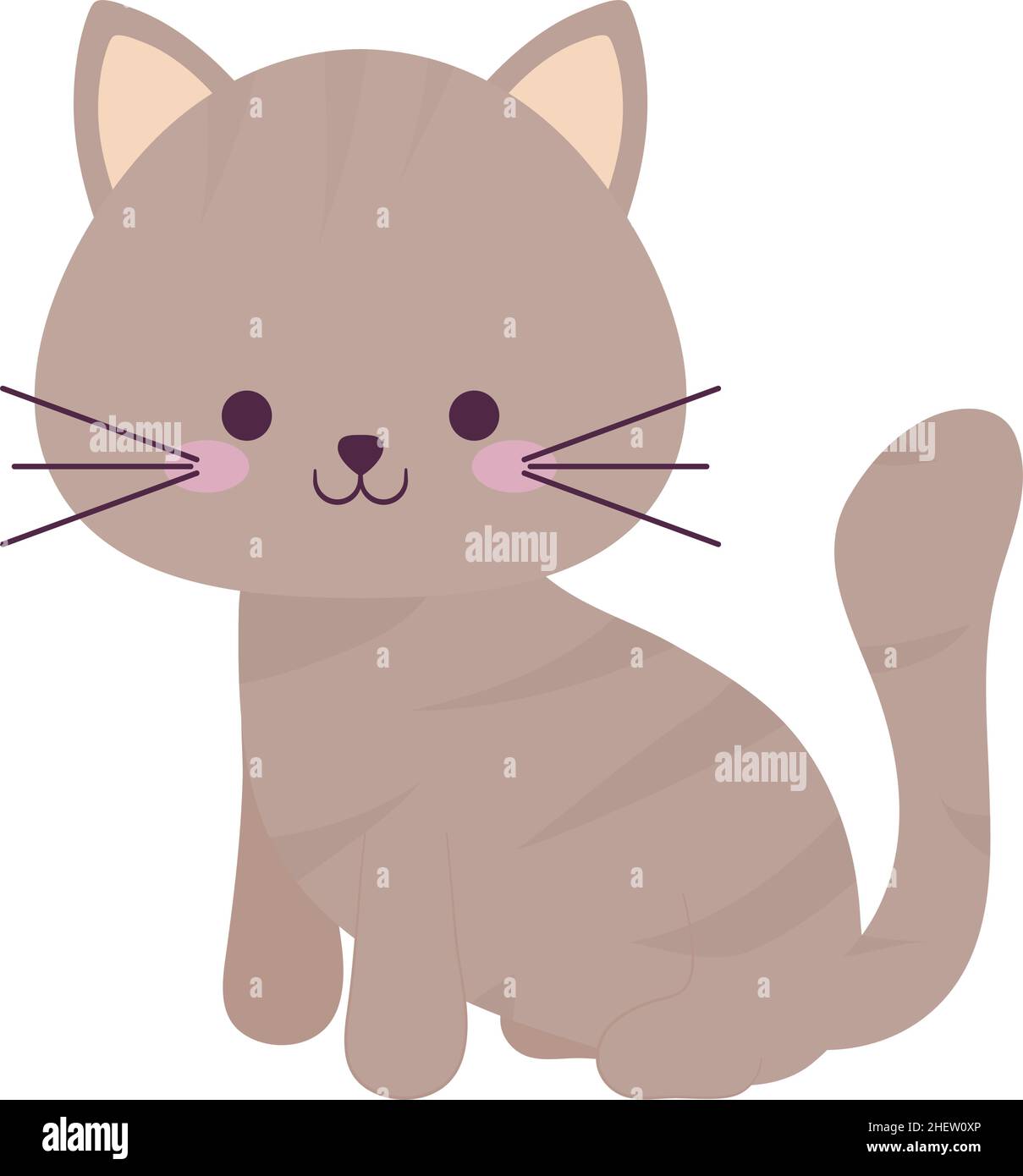 cute brown cat Stock Vector Image & Art - Alamy