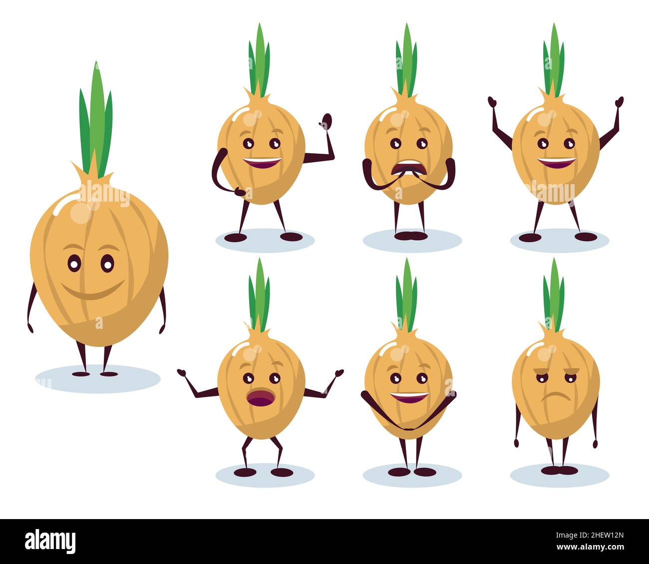 Onion Cartoon Character Dancing Onion Character Cartoon Happy